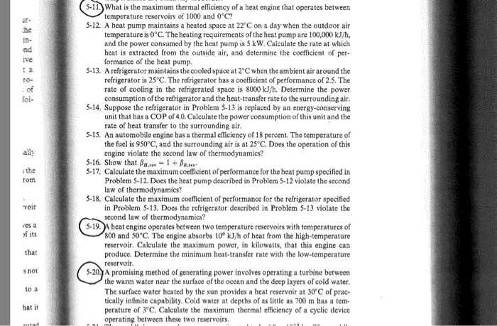 Solved What is the maximum thermal efficiency of a heat | Chegg.com