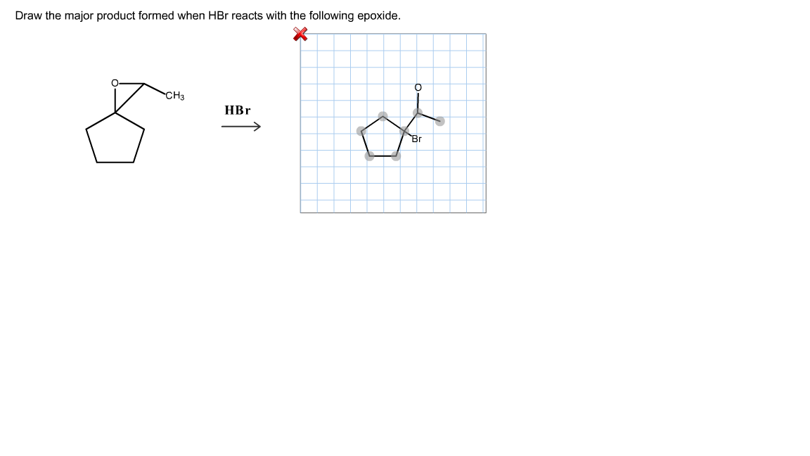 Solved Draw The Major Product Formed When Hbr Reacts With