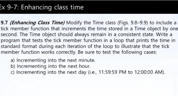 Solved Ex 9 7 Enhancing Class Time 97 Enhancing Class 8804