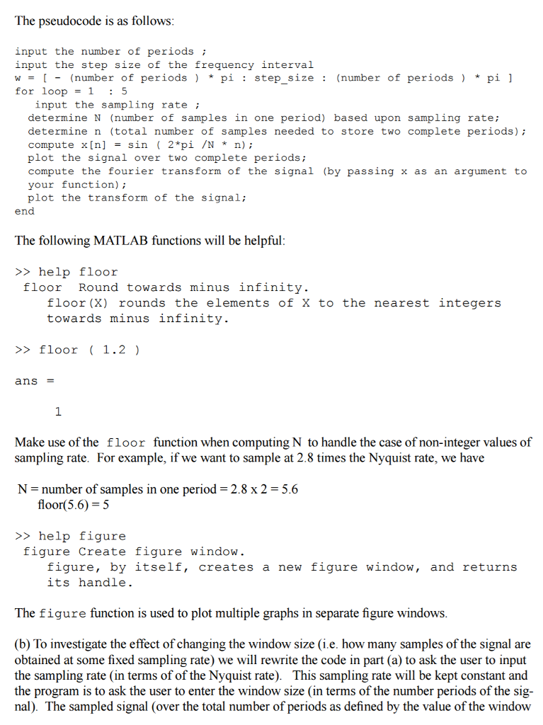 Solved Question 1 (a) This question will investigate the | Chegg.com