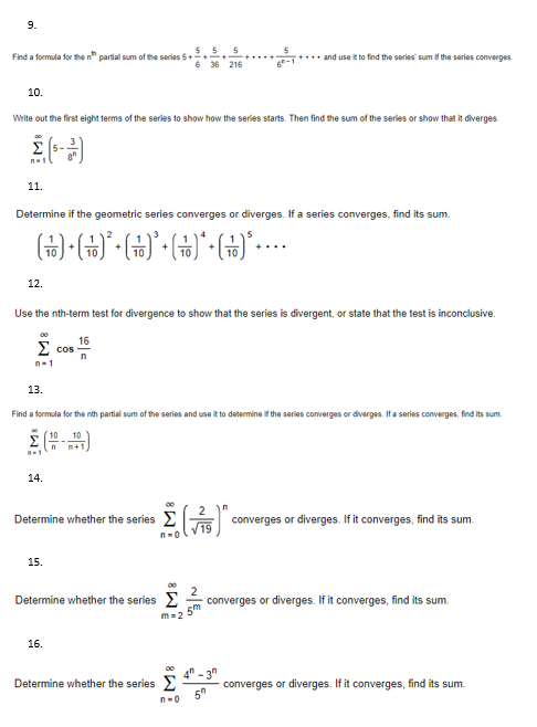 Solved da frmla tor bhe n" partial sum of th66.and use i to | Chegg.com