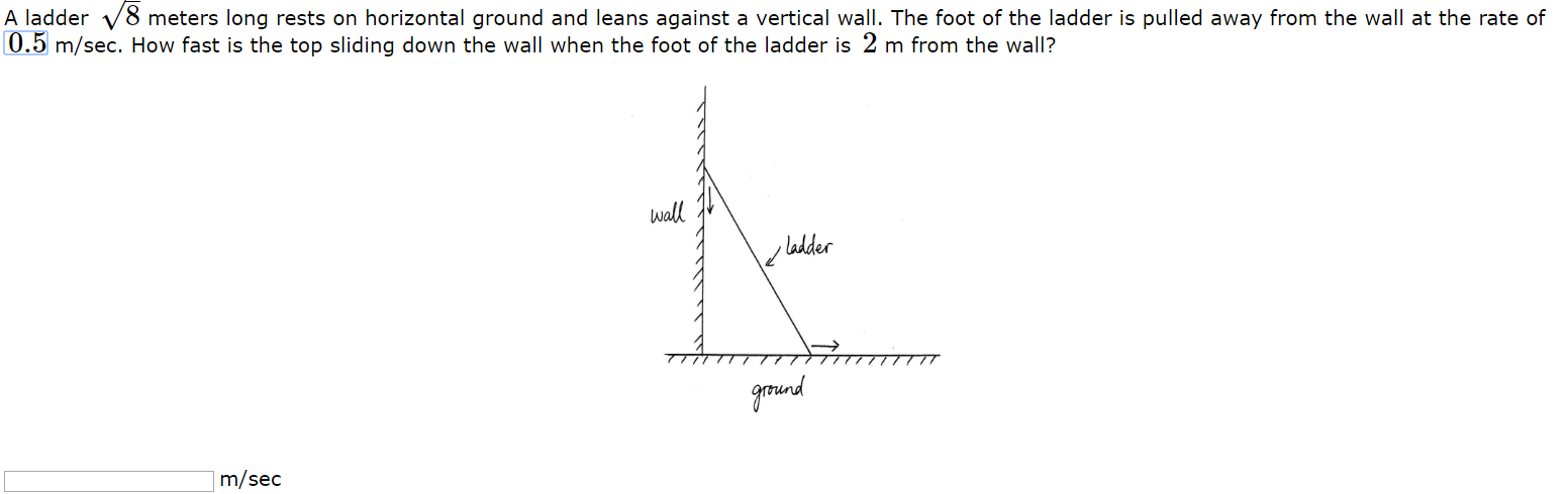 Solved A Ladder Squareroot 8 Meters Long Rests On Horizontal Chegg solved-a-ladder-squareroot-8-meters-long-rests-on-horizontal-chegg