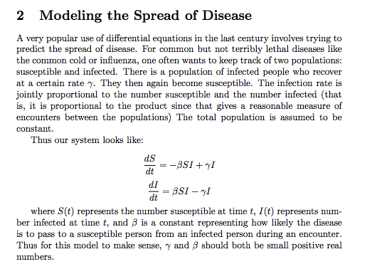 2 Modeling the Spread of Disease A very popular use | Chegg.com