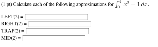 Solved Calculate each of the following approximations for | Chegg.com