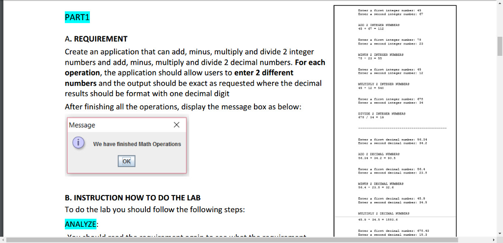Solved: Create An Application That Can Add, Minus, Multipl... | Chegg.com