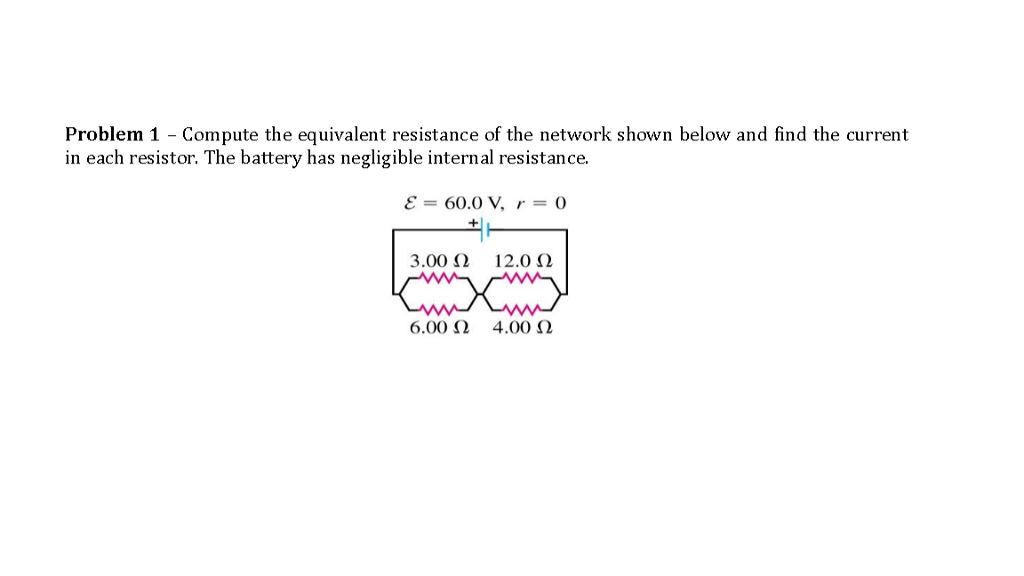Solved Problem 1 - Compute the equivalent resistance of the | Chegg.com