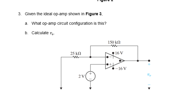 Solved Given the ideal op-amp shown in Figure 3, a. What | Chegg.com