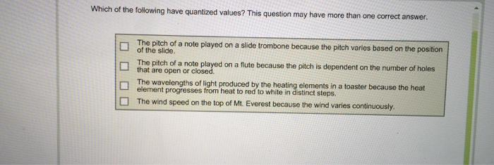 Which of the following have quantized values? This | Chegg.com
