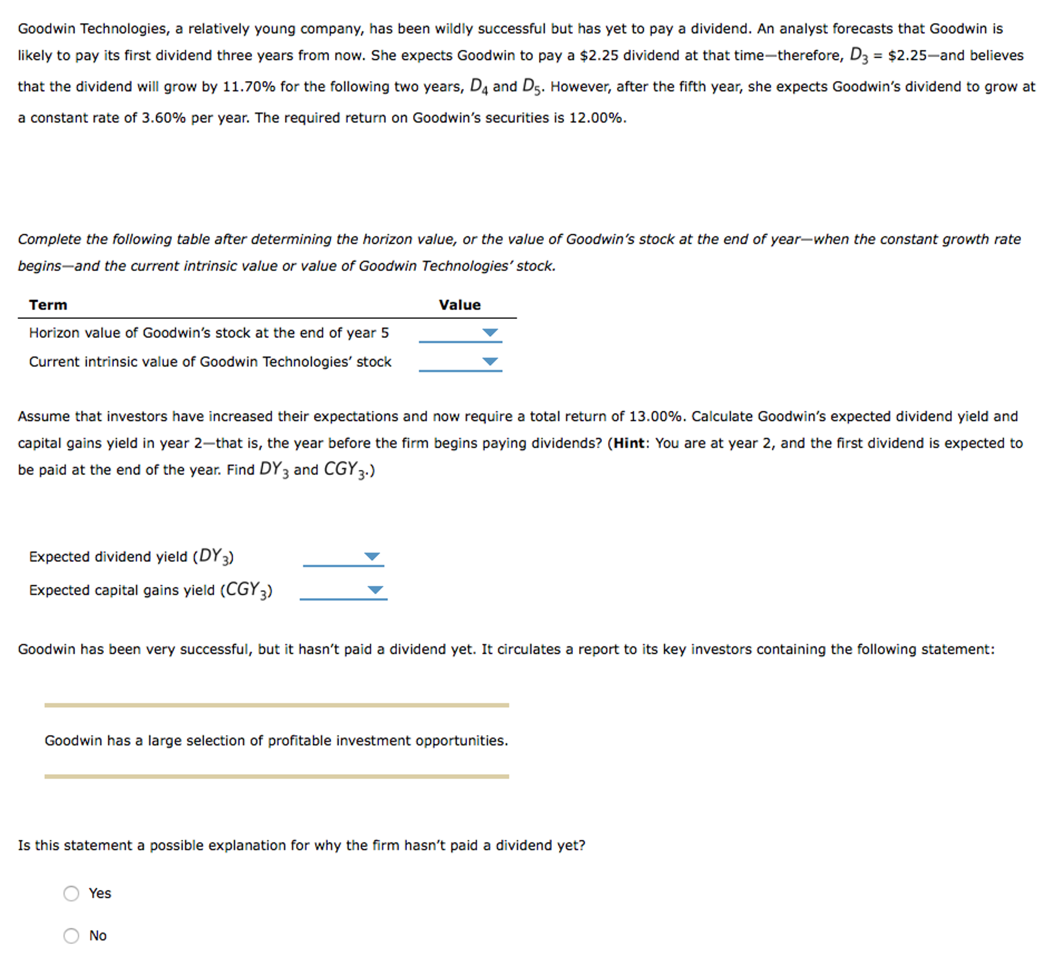 Solved Multiple choice options for each question: Horizon | Chegg.com
