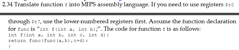 Solved Correction The Function Declaration For Func Is 3012