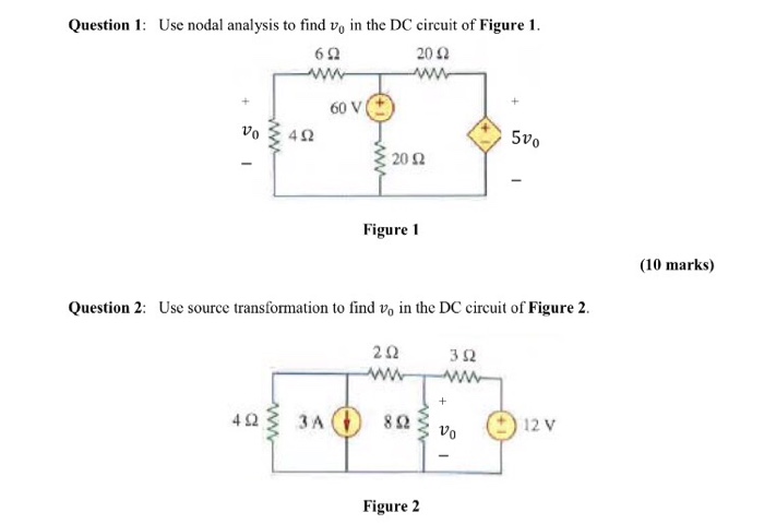 Solved Kindly solve the above questions using Nodal Analysis | Chegg.com