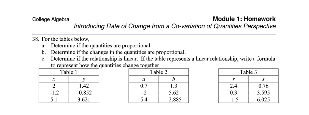 Linear Relationship Homework 1 - AMERICANESSAY