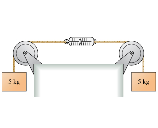 Solved Determine the reading of the spring scale in the | Chegg.com