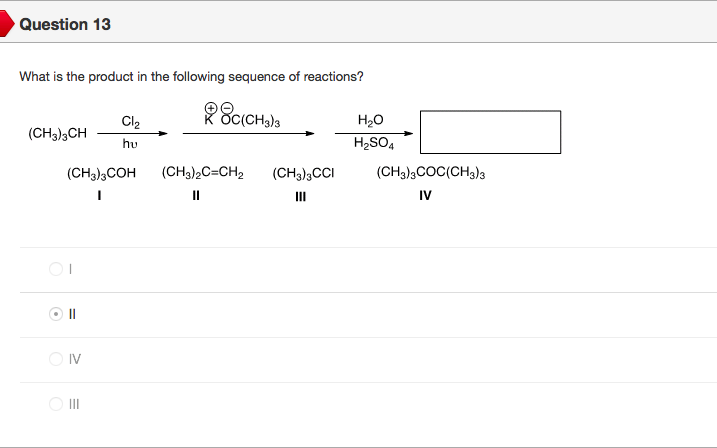 Solved What Is The Product In The Following Sequence Of