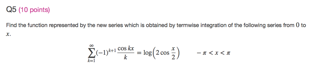 Solved Q5 (10 points Find the function represented by the | Chegg.com