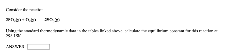 Solved Consider the reaction Using the standard | Chegg.com