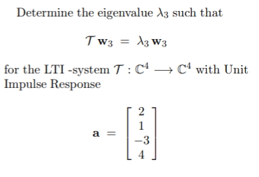Solved Determine the eigenvalue ?3 such that system l: | Chegg.com