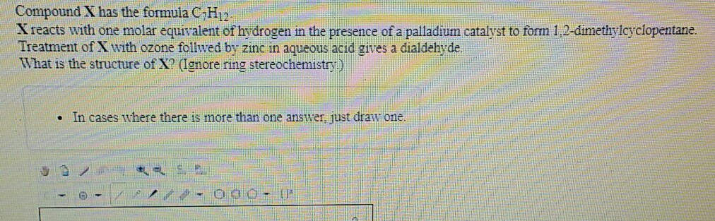 Solved Compound X has the formula CH12 X reacts with one | Chegg.com