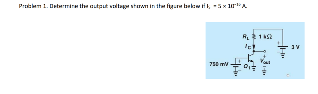 Solved Problem 1. Determine the output voltage shown in the | Chegg.com