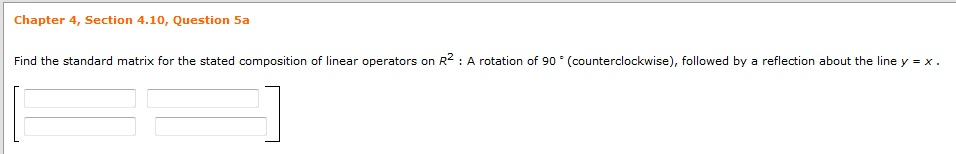 Solved Find the standard matrix for the stated composition | Chegg.com
