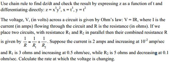 Solved Use chain rule to find dz/dt and check the result by | Chegg.com