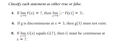 Solved Classify each statement as either true or false. If | Chegg.com