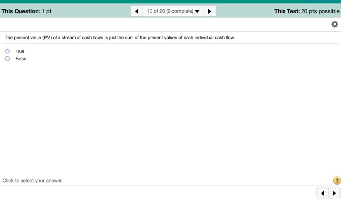 Solved The present value (PV) of a stream of cash flows is | Chegg.com