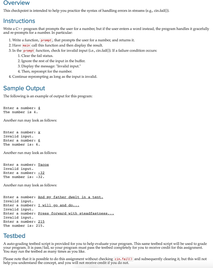 Solved Overview This checkpoint is intended to help you | Chegg.com
