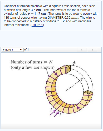 Solved Consider a toroidal solenoid with a square cross | Chegg.com