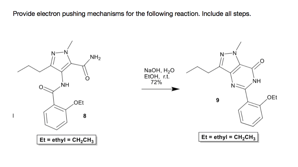 Solved Provide electron pushing mechanisms for the following | Chegg.com