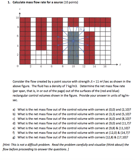1. Calculate mass flow rate for a source (10 points) | Chegg.com