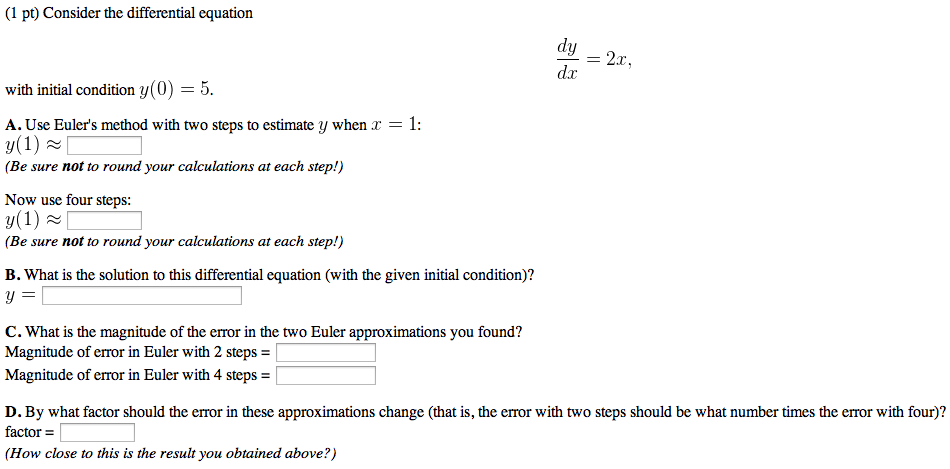 Consider the differential equation with initial | Chegg.com