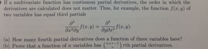 Solved If a multivariate function has continuous partial | Chegg.com