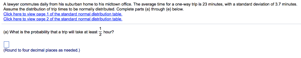 Solved A lawyer commutes daily from his suburban home to his | Chegg.com