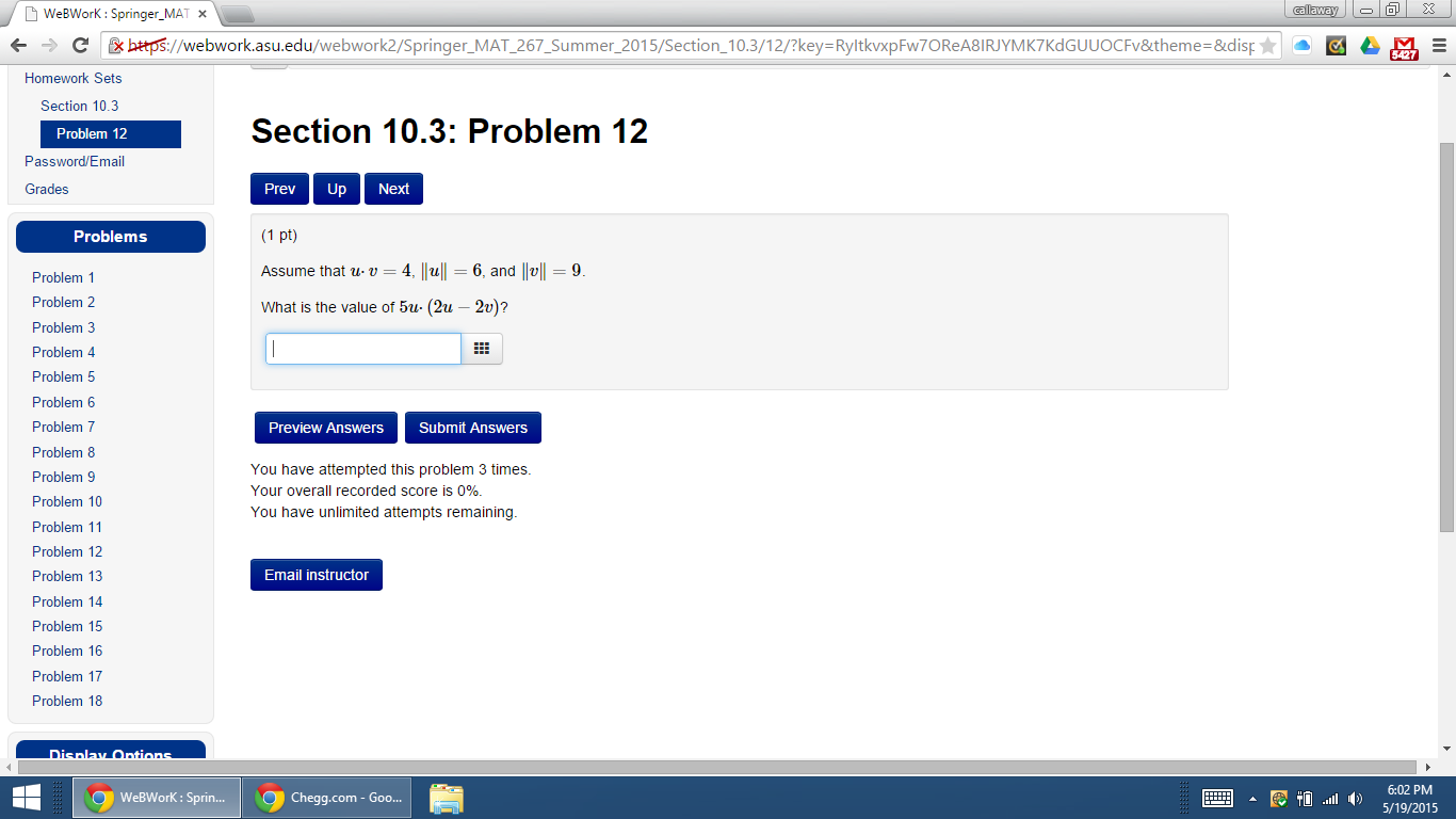Solved b WeBWorK Spring MATX c webwork asu.edu MAT 267 | Chegg.com Solved b WeBWorK Spring MATX c webwork asu.edu MAT 267 | Chegg.com
