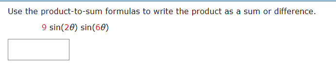 Solved Use the product-to-sum formulas to write the product | Chegg.com