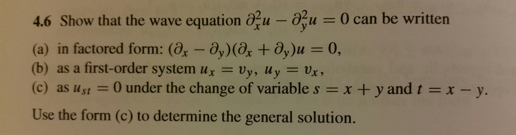 Solved Show that the wave equation partial differential _x^2 | Chegg.com