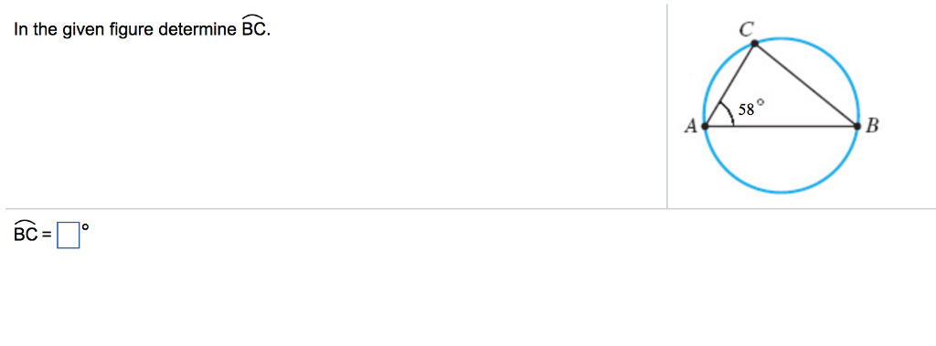 Solved In the given figure determine BC. 58 BC- | Chegg.com