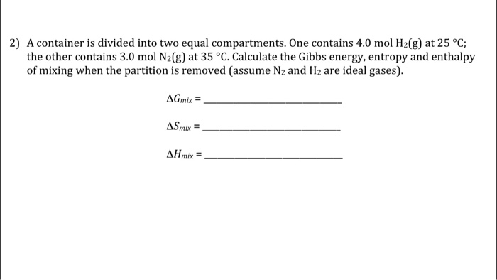 Solved A container is divided into two equal compartments. | Chegg.com
