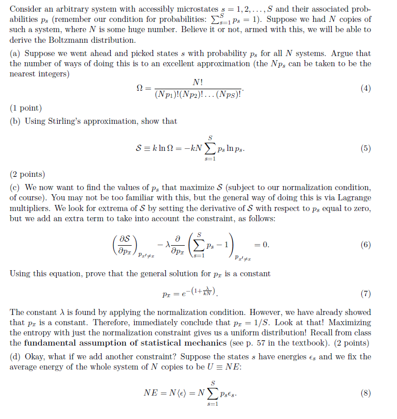 Solved Consider an arbitrary system with accessibly | Chegg.com