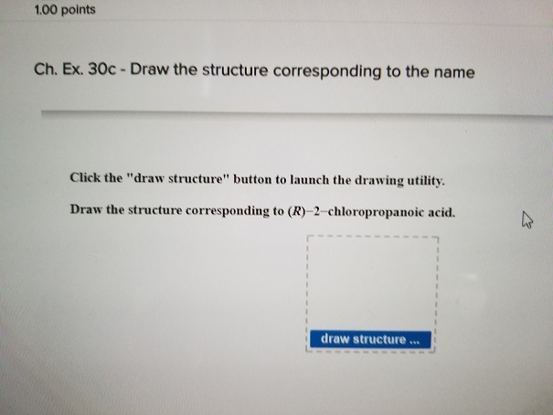 Solved 100 points Ch. Ex. 30c-Draw the structure | Chegg.com