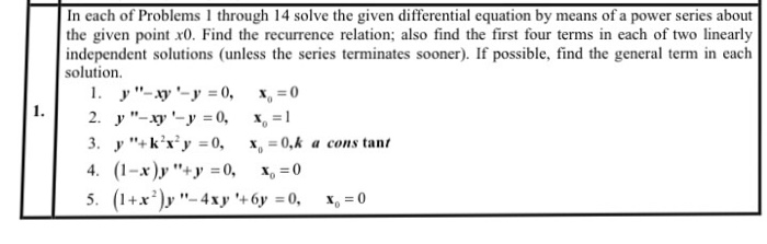 Solved In each of Problems 1 through 14 solve the given | Chegg.com