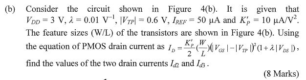 Solved (b) Consider the circuit shown in Figure 4(b). I is | Chegg.com