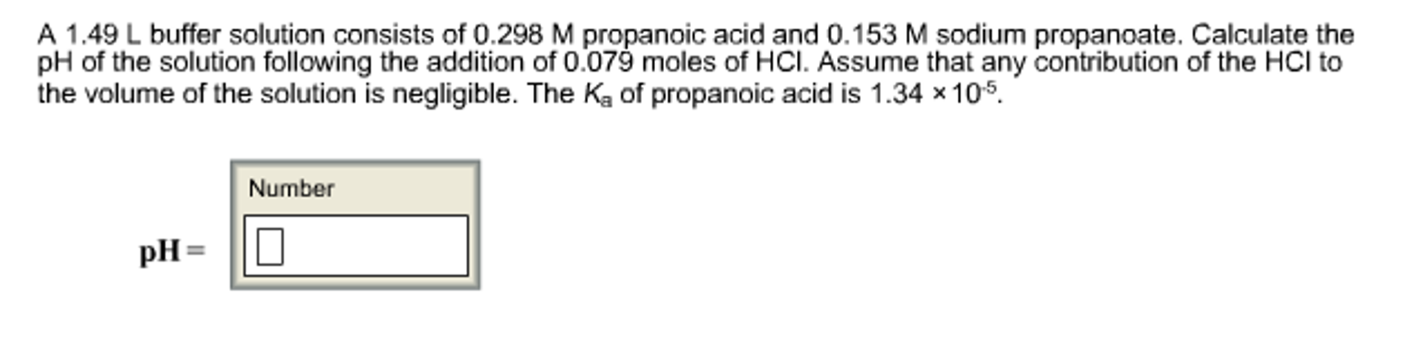 Solved You have a buffer solution composed of 4.50 mol of | Chegg.com