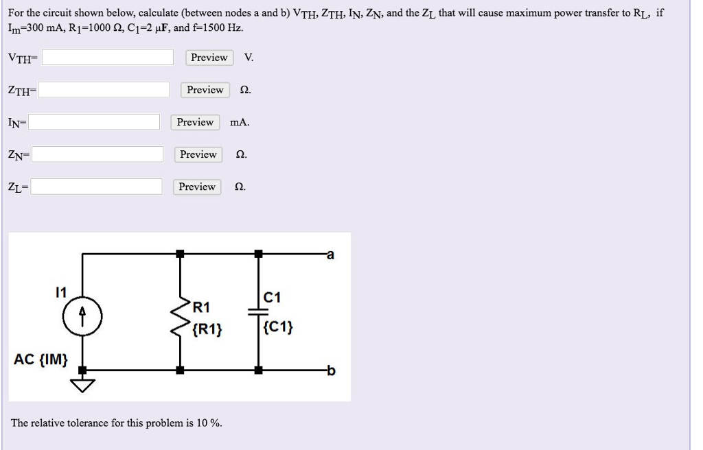 Solved For the circuit shown below, calculate (between nodes | Chegg.com