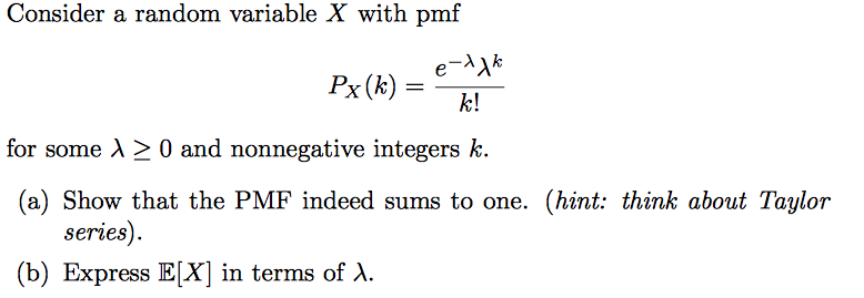 Solved Consider a random variable X with pmf P_x(k) = | Chegg.com
