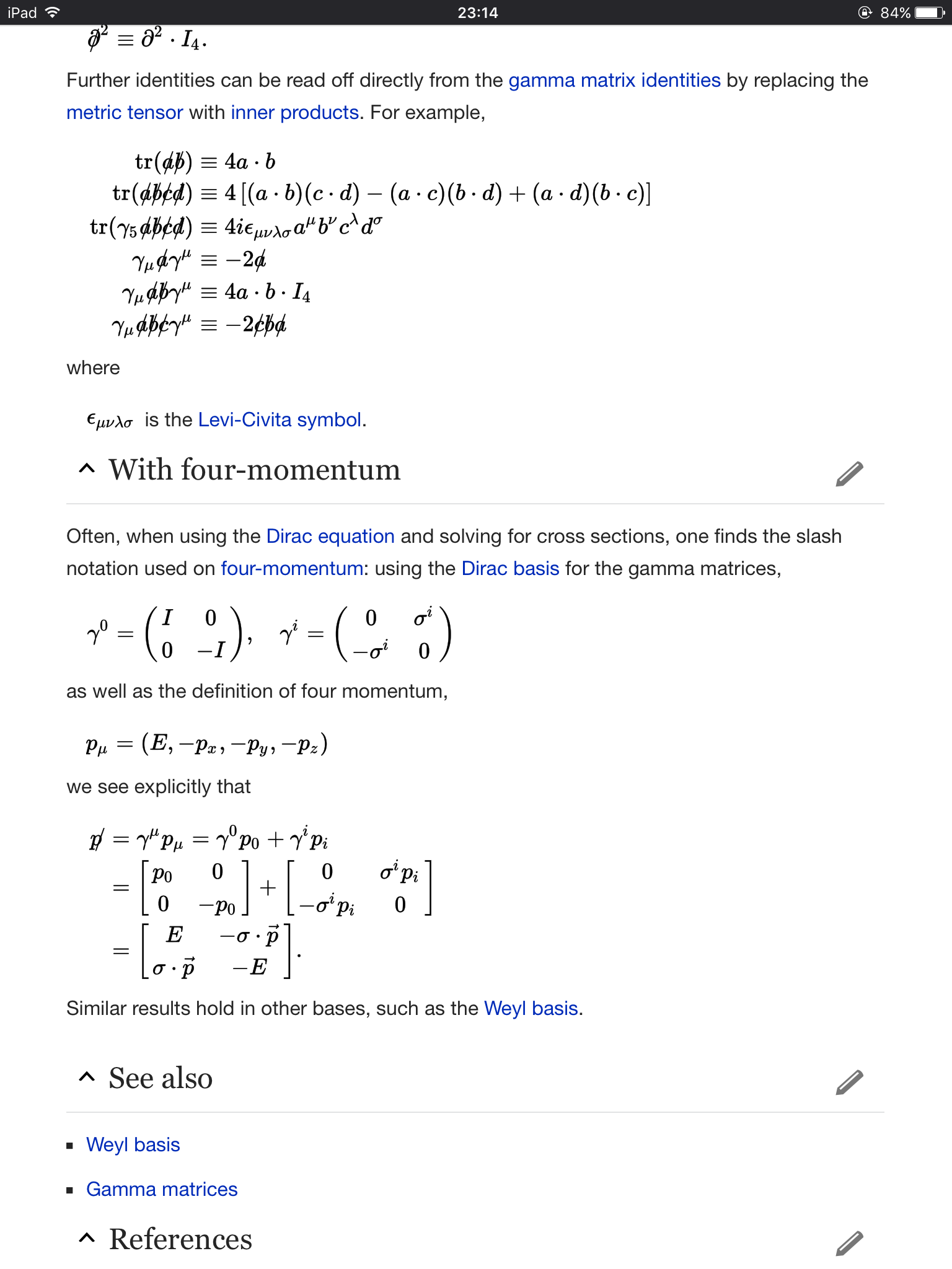 Solved iPad 23:14 ④ 84% 4 Further identities can be read off | Chegg.com