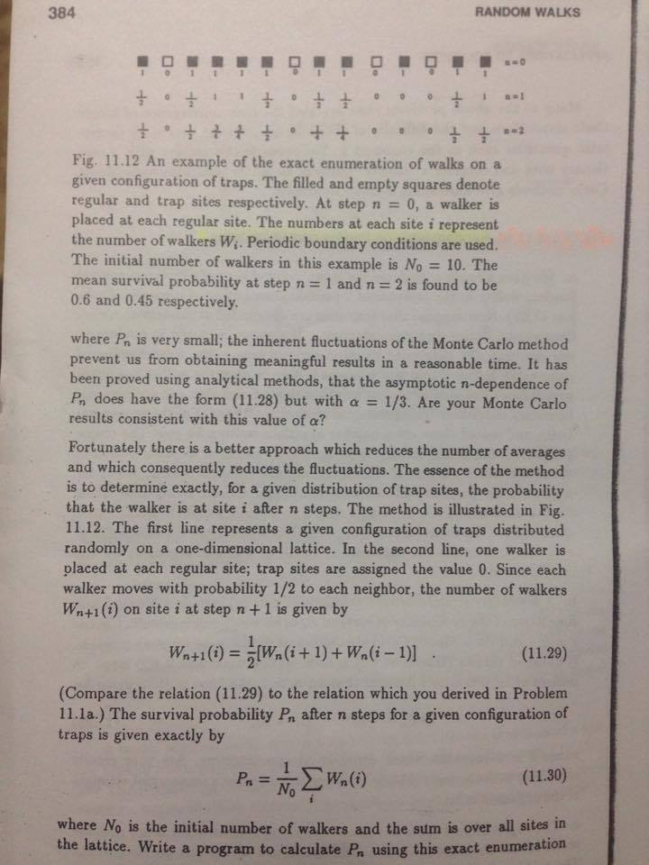Solved Problem 11.16 Random walk on lattices containing | Chegg.com