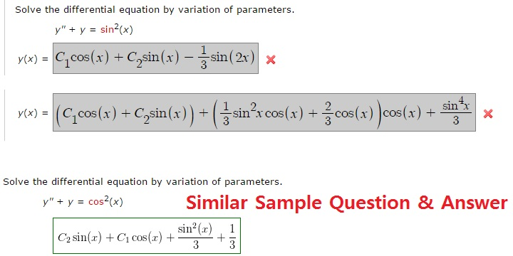 Solved Solve the differential equation by variation of | Chegg.com