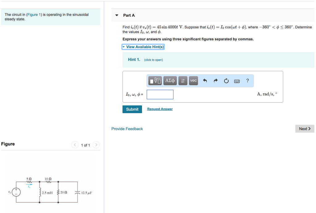 Solved The circuit in (Figure 1) is operating in the | Chegg.com